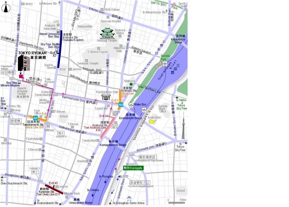 Map | TOKYO RYOKAN Official Home